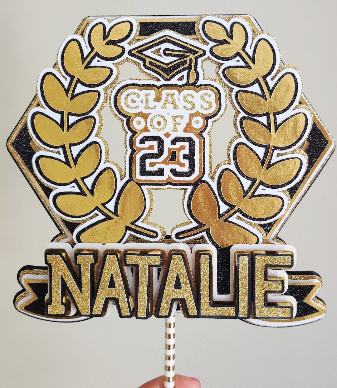 Graduation Cake Topper, Grad Cake Topper, Class of 2024 Cake Topper ...