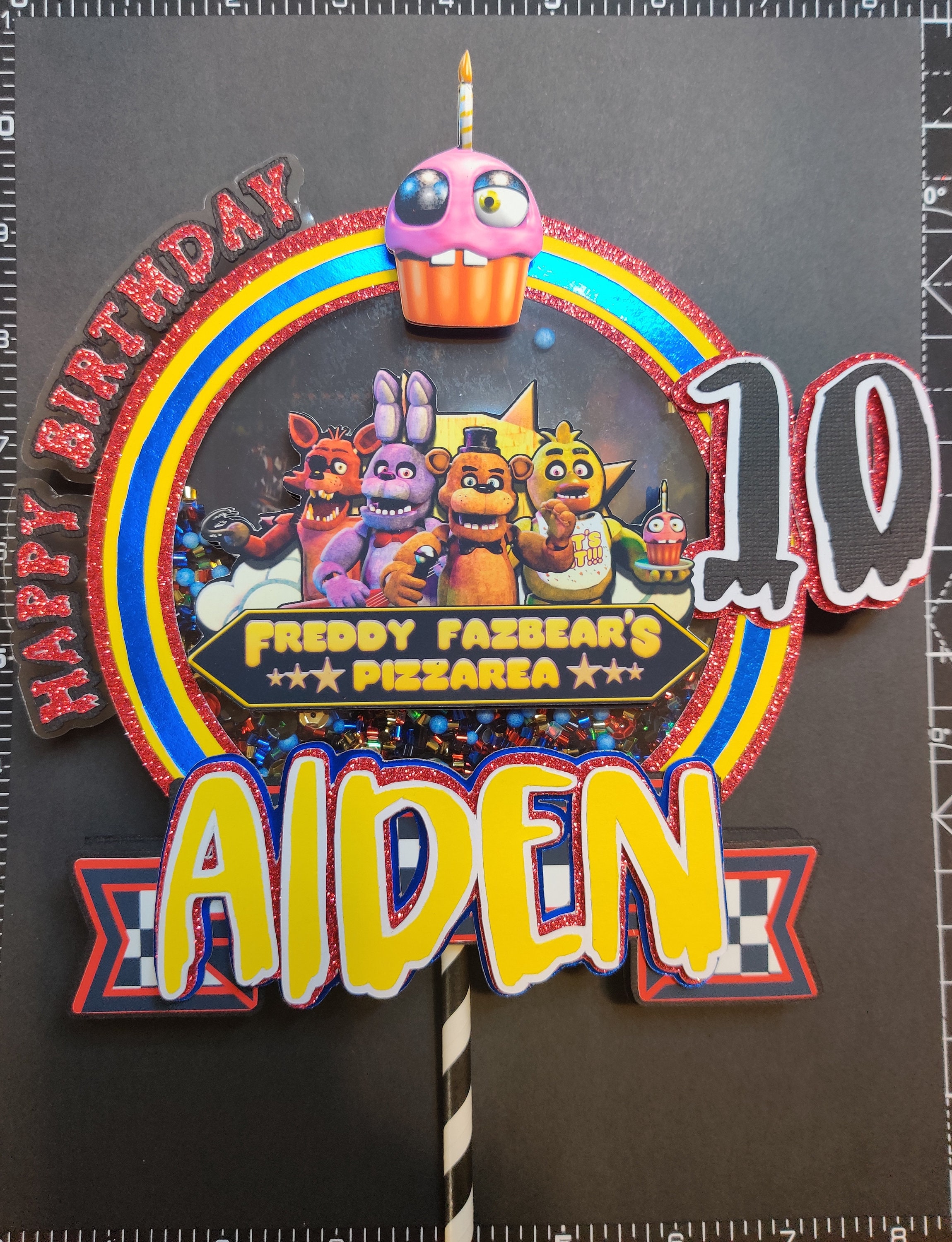 Five Nights at Freddy's Birthday Party Cake Topper, 5 Nights Birthday ...