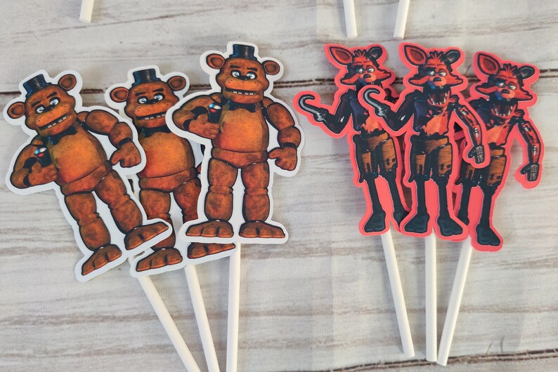 Five Nights at Freddy's Birthday Party Cupcake Toppers, 5 Nights ...