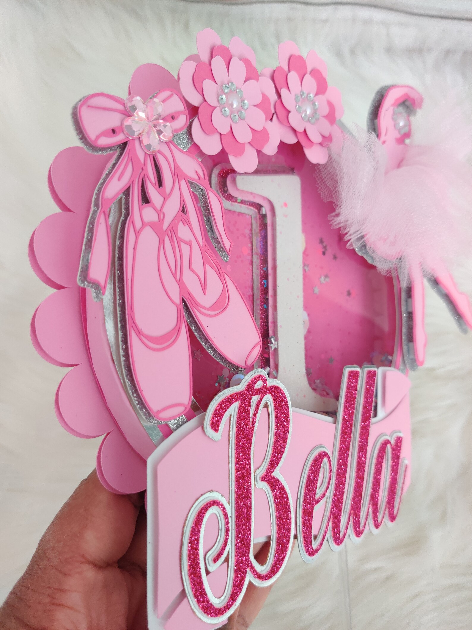 Ballet Cake Topper, Ballerina Shaker Cake Topper, Pink Tutu Cake Topper ...