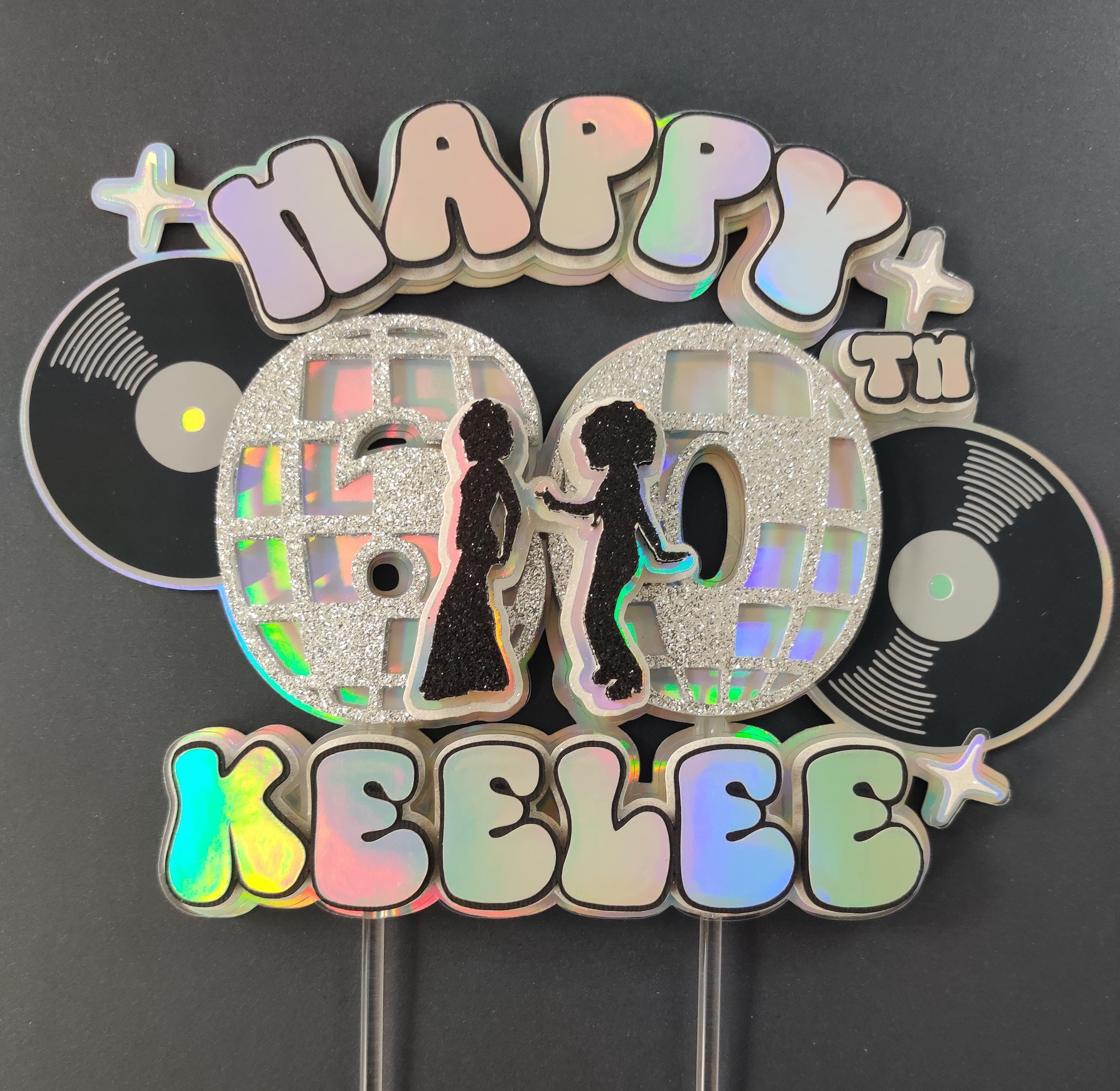 Disco Party Cake Topper, Disco Birthday Decorations, Disco Birthday ...