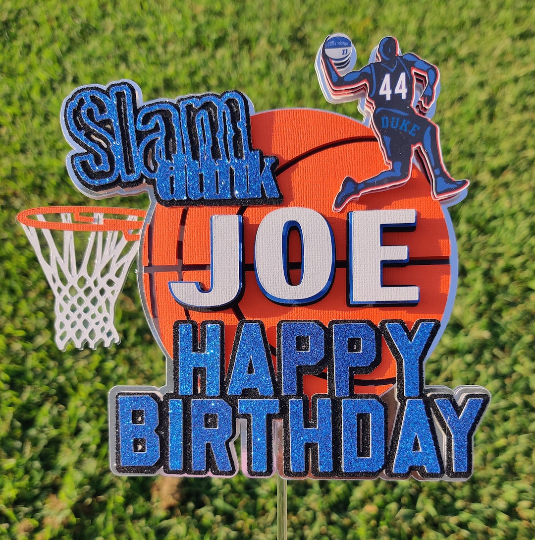 Basketball Birthday Cake Topper, Basketball Party Cake Topper, Sports ...