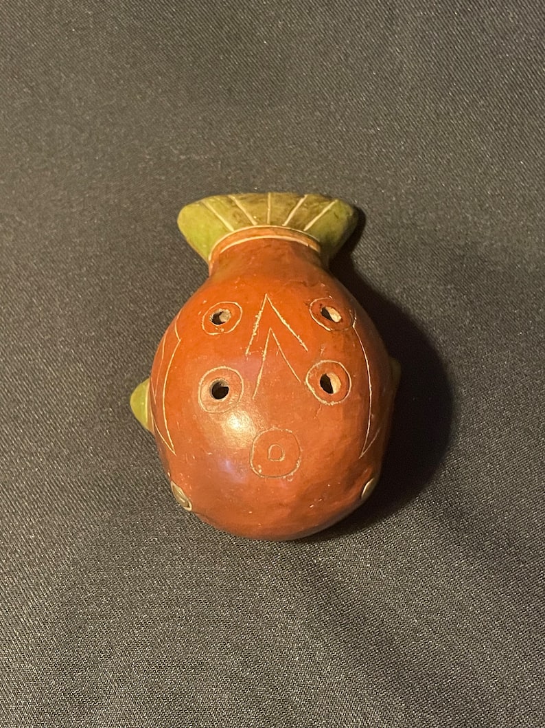 Mexican Clay Whistle / Ocarina Whale - Etsy