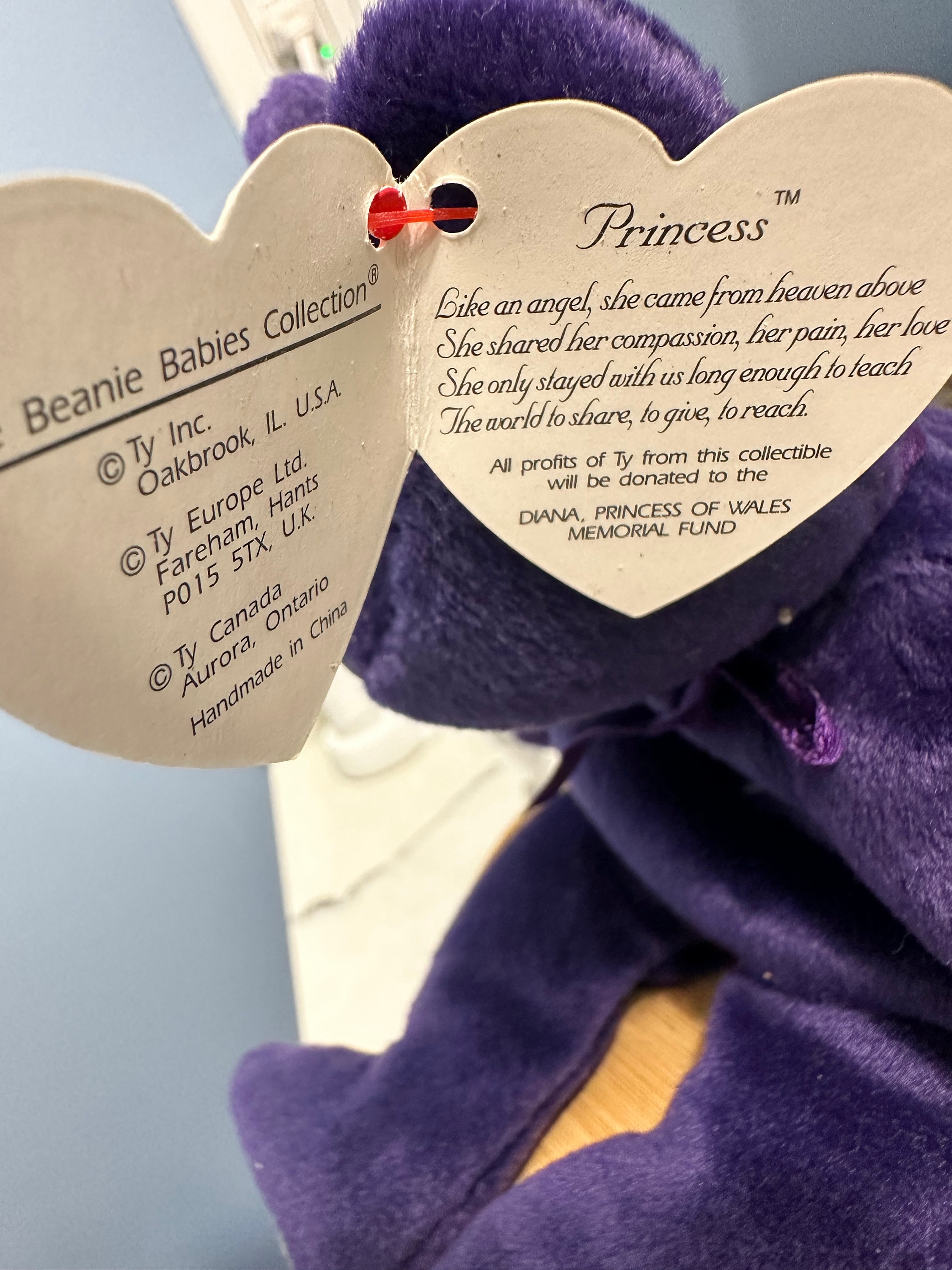 Vintage Princess the Bear! Purple Princess Diana Inspired Bean Bag ...