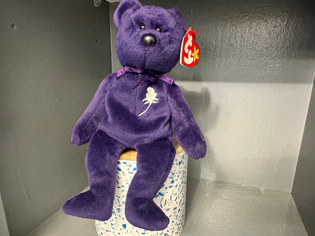 Vintage Princess the Bear! Purple Princess Diana Inspired Bean Bag ...