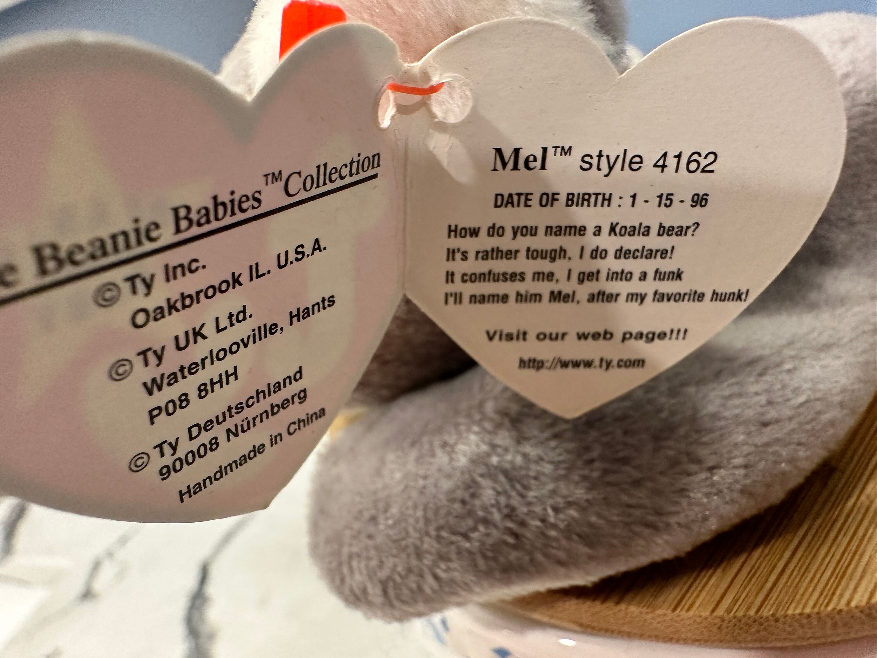 Vintage Mel the Koala Bear! Gray Koala Bear Bean Bag Stuffed Toy Babies ...