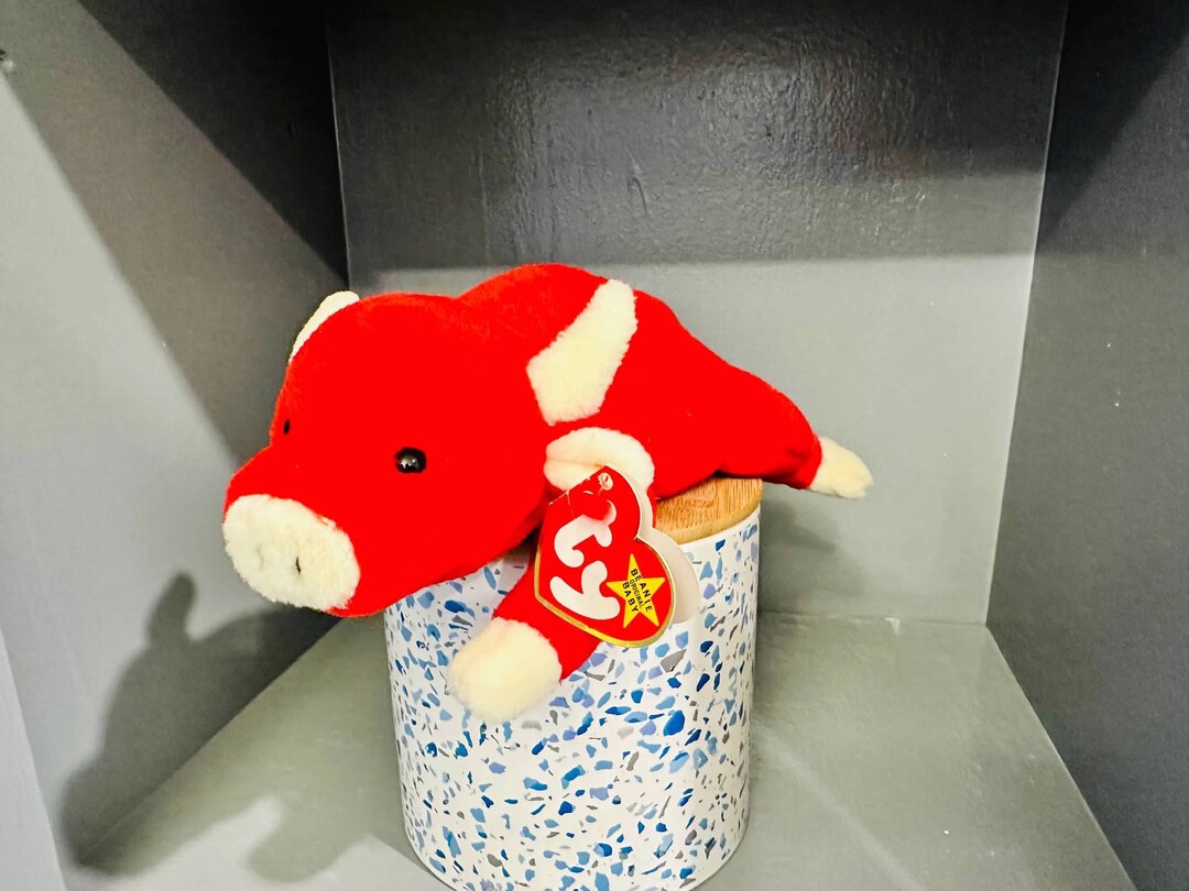 Vintage Snort the Red Bull! Bean Bag Stuffed Toy Babies 1990's. - Etsy