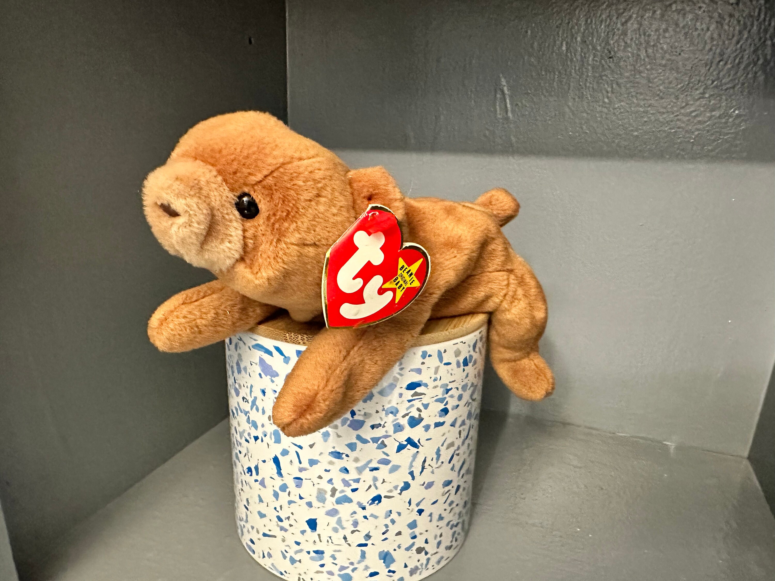 Vintage Cubbie the Bear! Brown Bear Bean Bag Stuffed Toy Babies 1990's ...