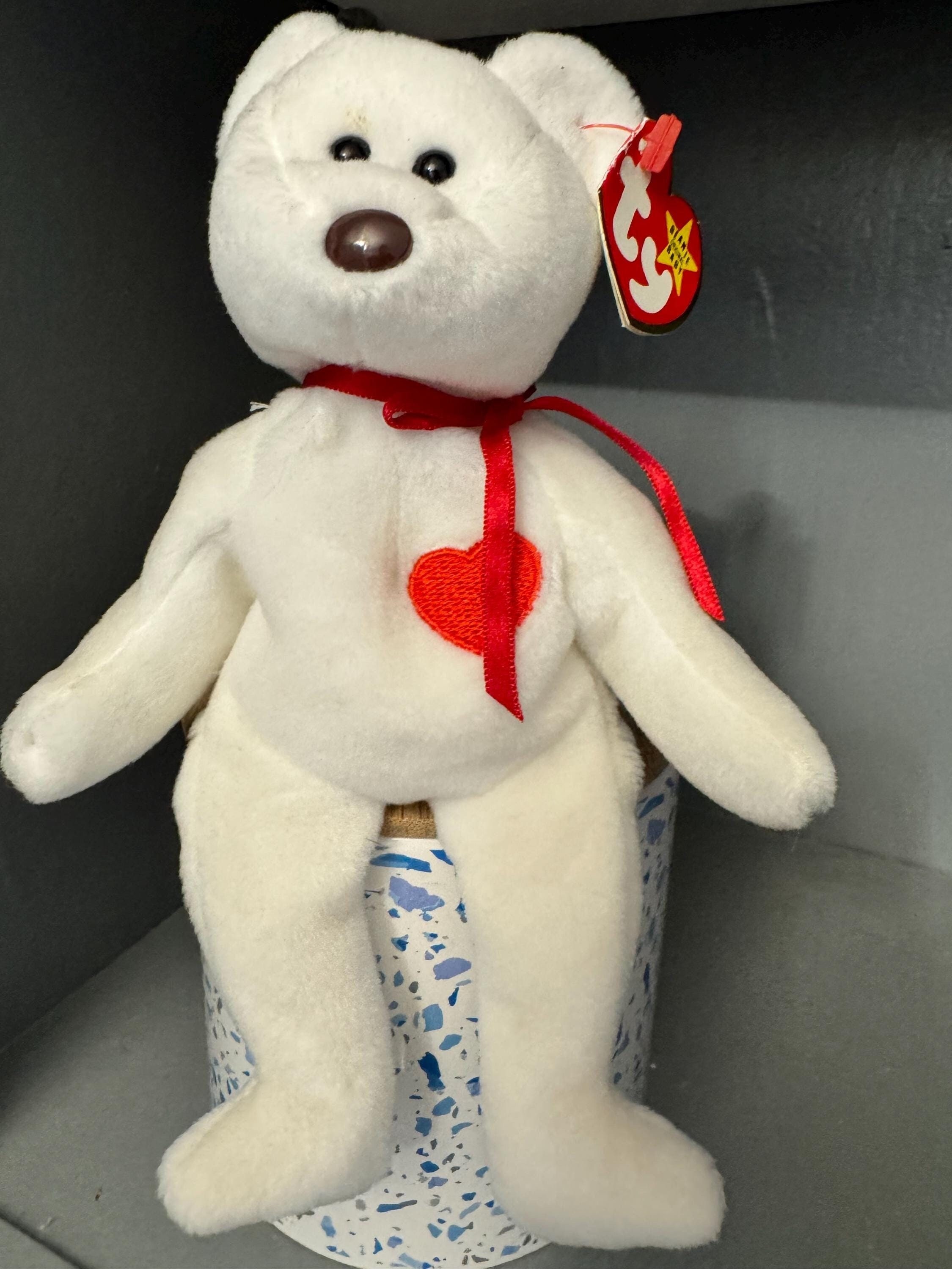 Vintage Valentino Bear! Bean Bag Stuffed Toy Babies 1990's. Beanie Baby ...
