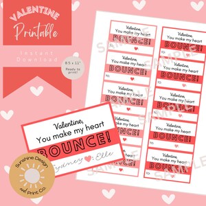 Valentine's Day | You Make My Heart Bounce | Bouncy Ball Valentine Tag ...