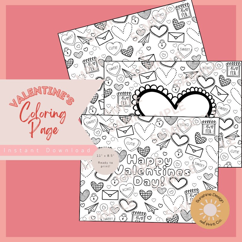 Valentine's Day Coloring Pages | Happy Valentine's Day Coloring Pages ...