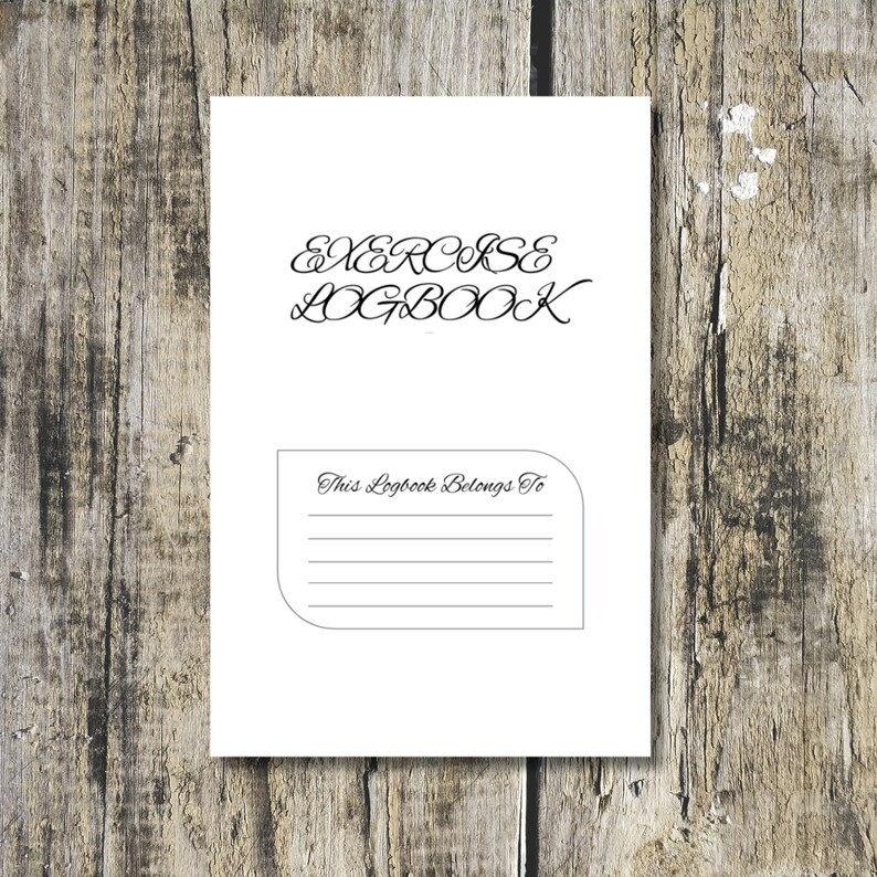 Exercise Journal Printable Workout Tracker Daily Exercise Log Training ...