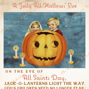 Vintage Catholic Halloween Wall Art Poster for All Hallows Eve - Etsy
