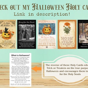 Vintage Catholic Halloween Wall Art Poster for All Hallows’ Eve - Etsy