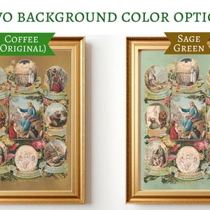 Vintage Sermon on the Mount Beatitudes Poster | Vintage Catholic Art ...