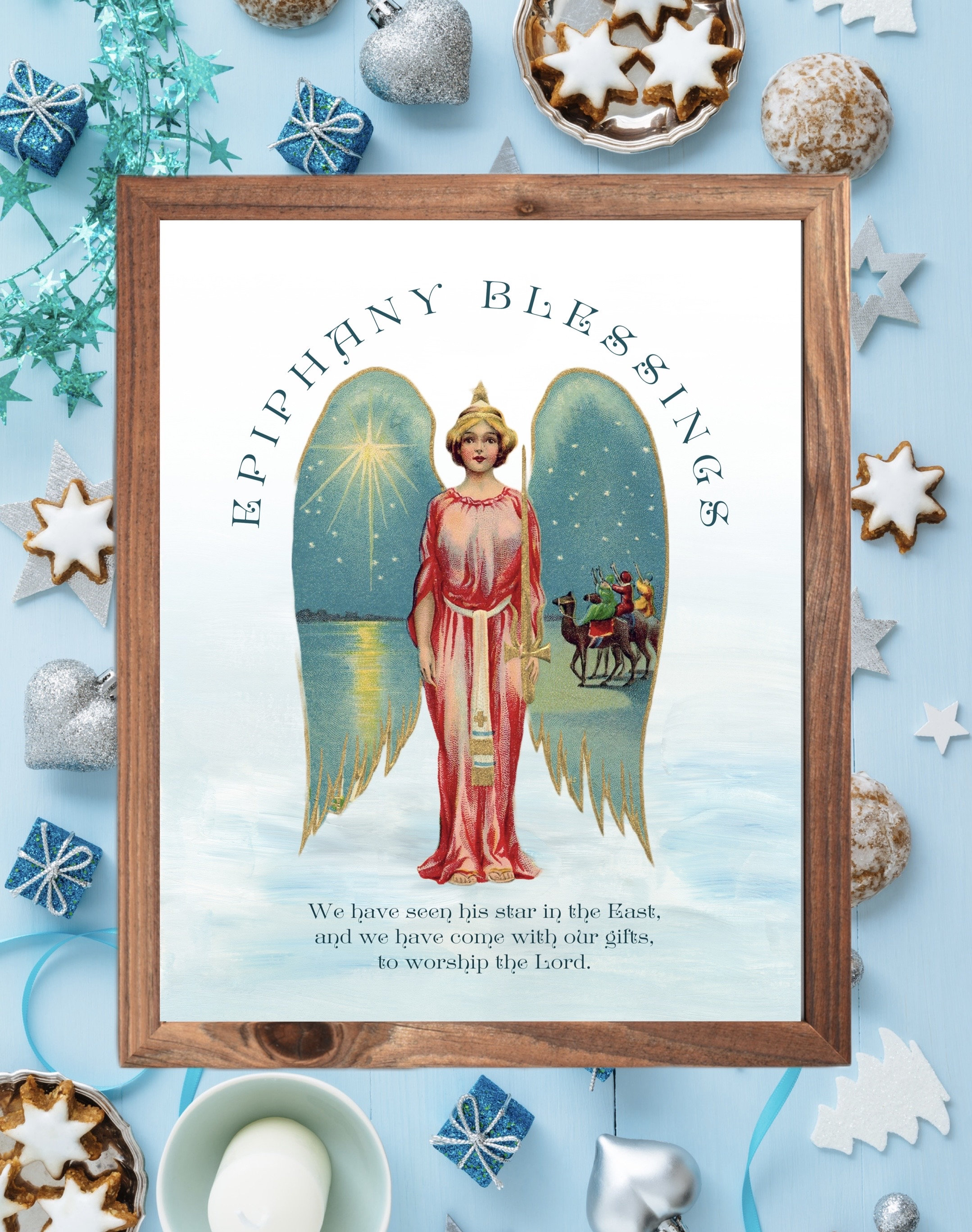 Vintage Christmas Epiphany Mantle Decor Catholic Art Print Epiphany ...