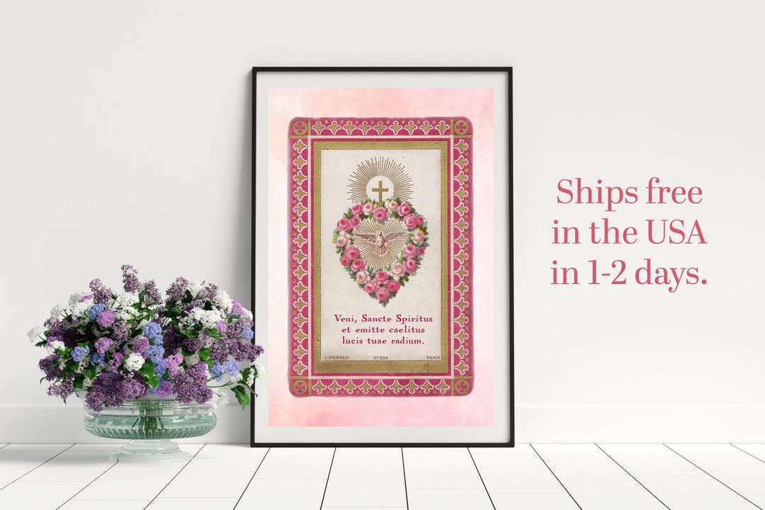 Catholic Princess Holy Spirit Poster | Vintage Pentecost Art Print ...
