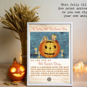 Vintage Catholic Halloween Wall Art Poster for All Hallows’ Eve - Etsy