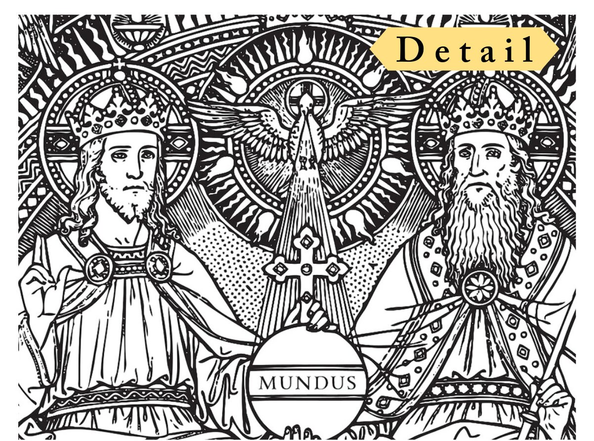 Te Deum Traditional Catholic Line Art Catholic Art Print Holy Trinity ...