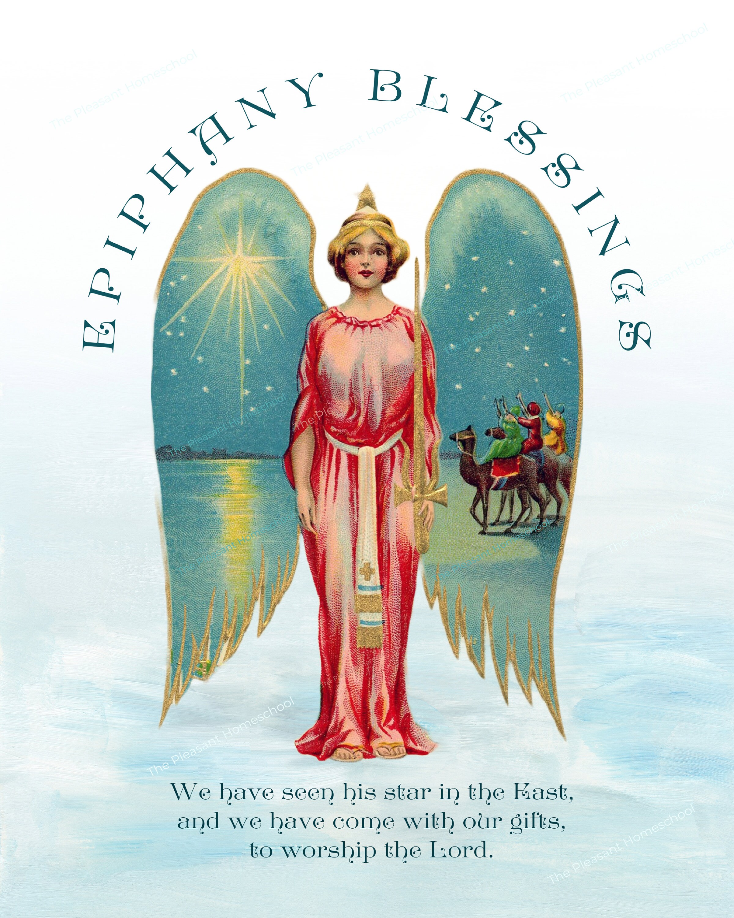 Vintage Christmas Epiphany Mantle Decor Catholic Art Print Epiphany ...