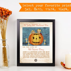 Vintage Catholic Halloween Wall Art Poster for All Hallows’ Eve - Etsy