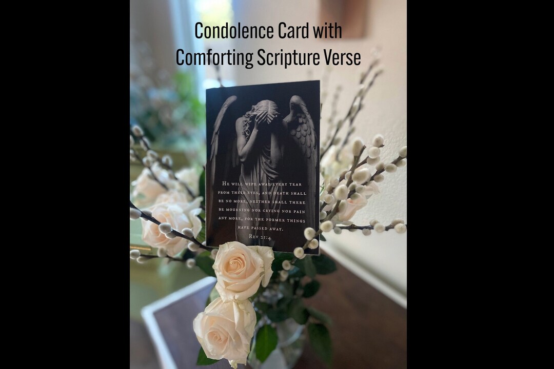 Condolence Gift Greeting Card Christian Greeting Card Comforting ...