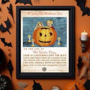 Vintage Catholic Halloween Wall Art Poster for All Hallows’ Eve - Etsy