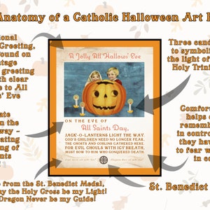 Vintage Catholic Halloween Wall Art Poster for All Hallows’ Eve - Etsy