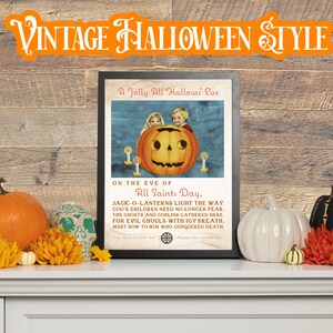 Vintage Catholic Halloween Wall Art Poster for All Hallows’ Eve - Etsy