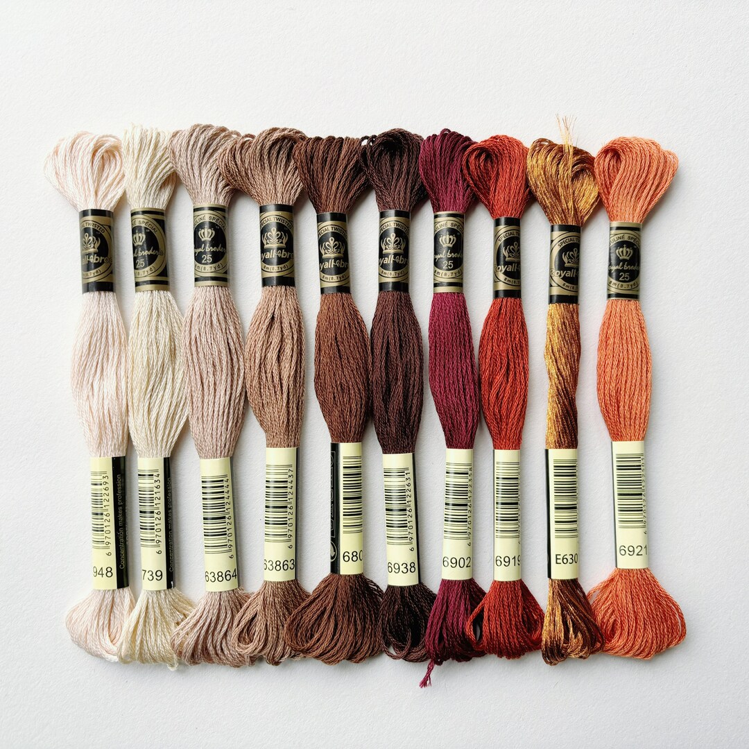 Six Strand Embroidery Threads, Essex Harvest 10 Skeins Floss, Palette ...