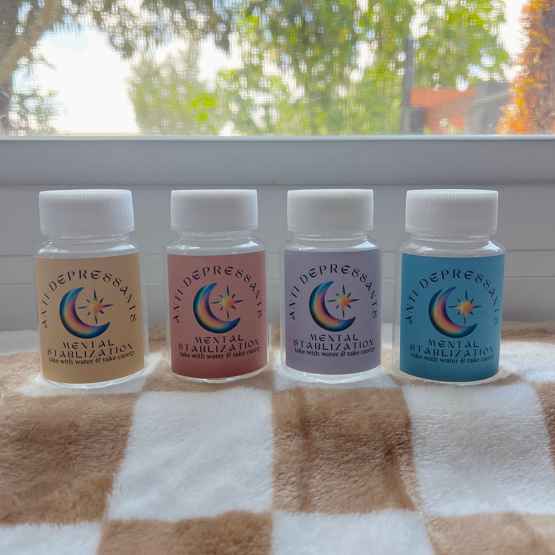 Celestial Pill Bottle for Anti-depressant Storage 80ml - Etsy