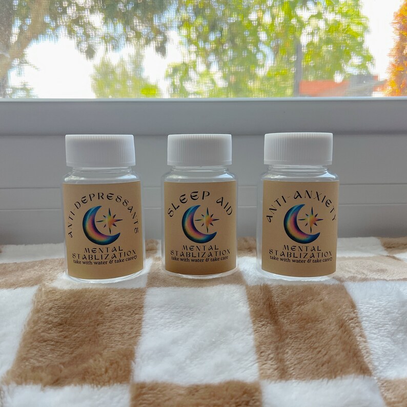 Celestial Pill Bottle for Anti-anxiety Storage 80ml - Etsy