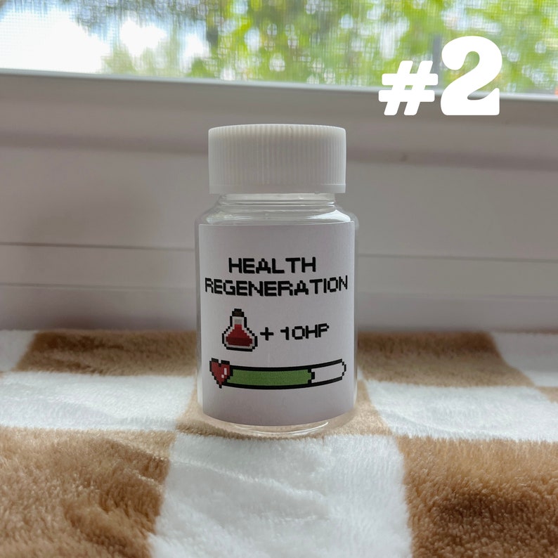 RPG Gaming Inspired Custom Pill Bottles 80 Ml Gaming Gift Medicine ...