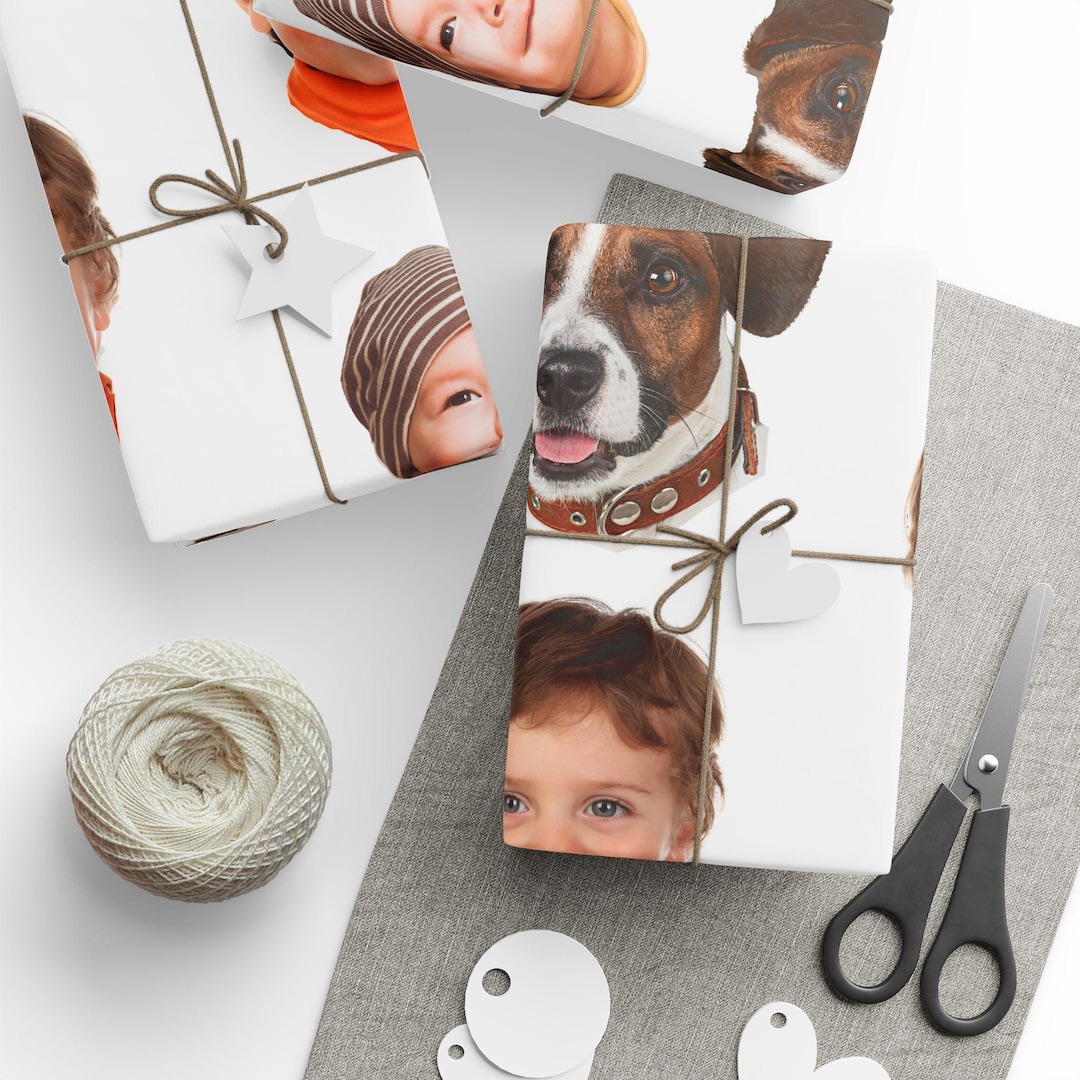 Custom Photo Wrapping Paper, Personalized Gift Wrap, Face Wrapping ...
