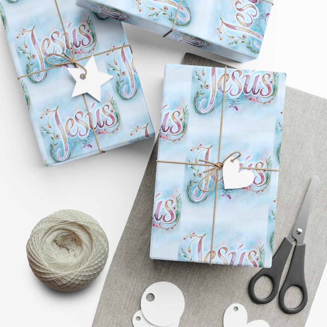 Christian Gift Wrap, Jesus Wrapping Paper, Religious Gift Wrap ...