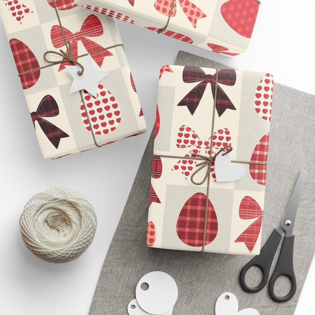 Pink Easter Egg Gift Wrap, Pastel Spring Wrapping Paper for Easter ...