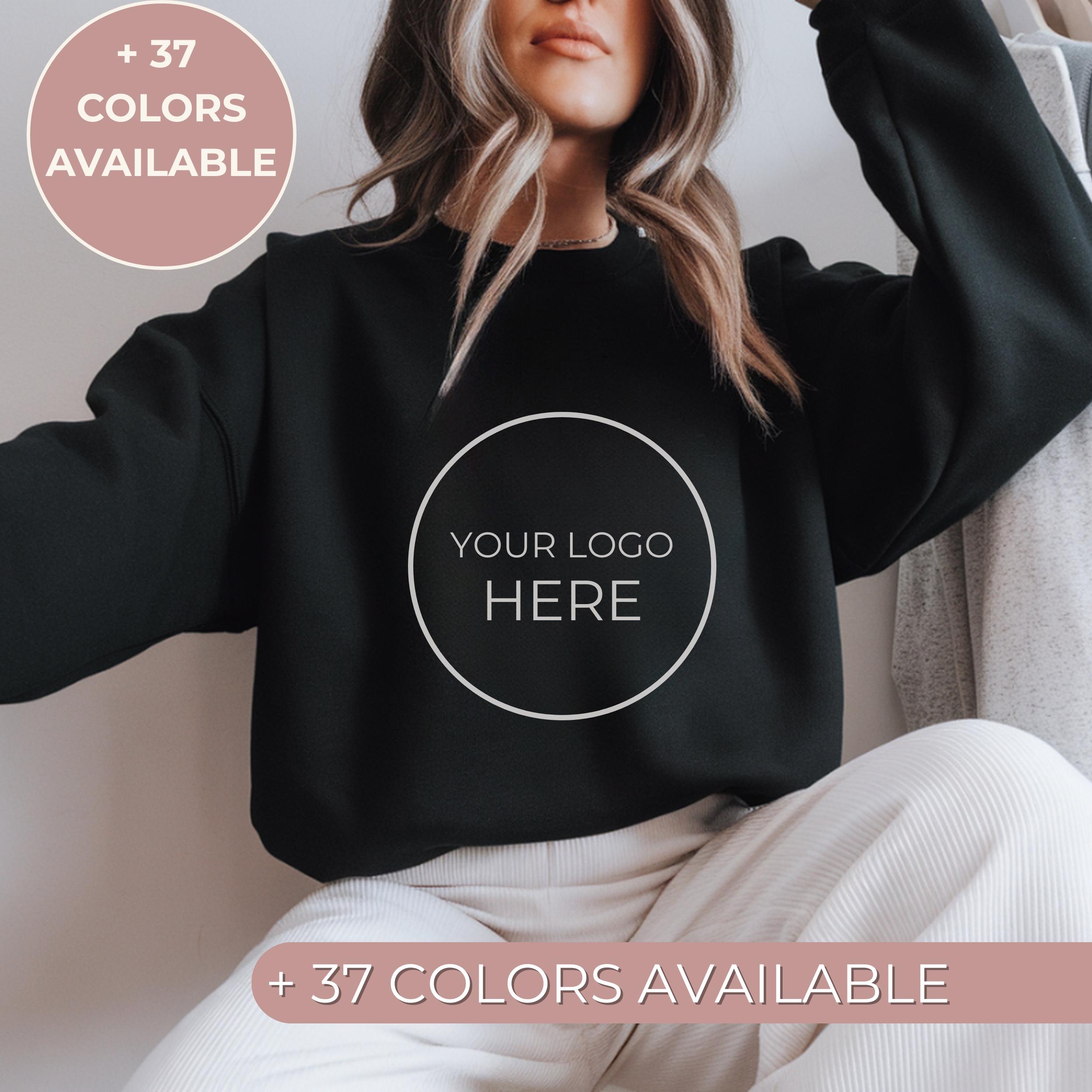 Custom Logo Hoodie Front Back Print, Business Logo Sweatshirt, Company ...