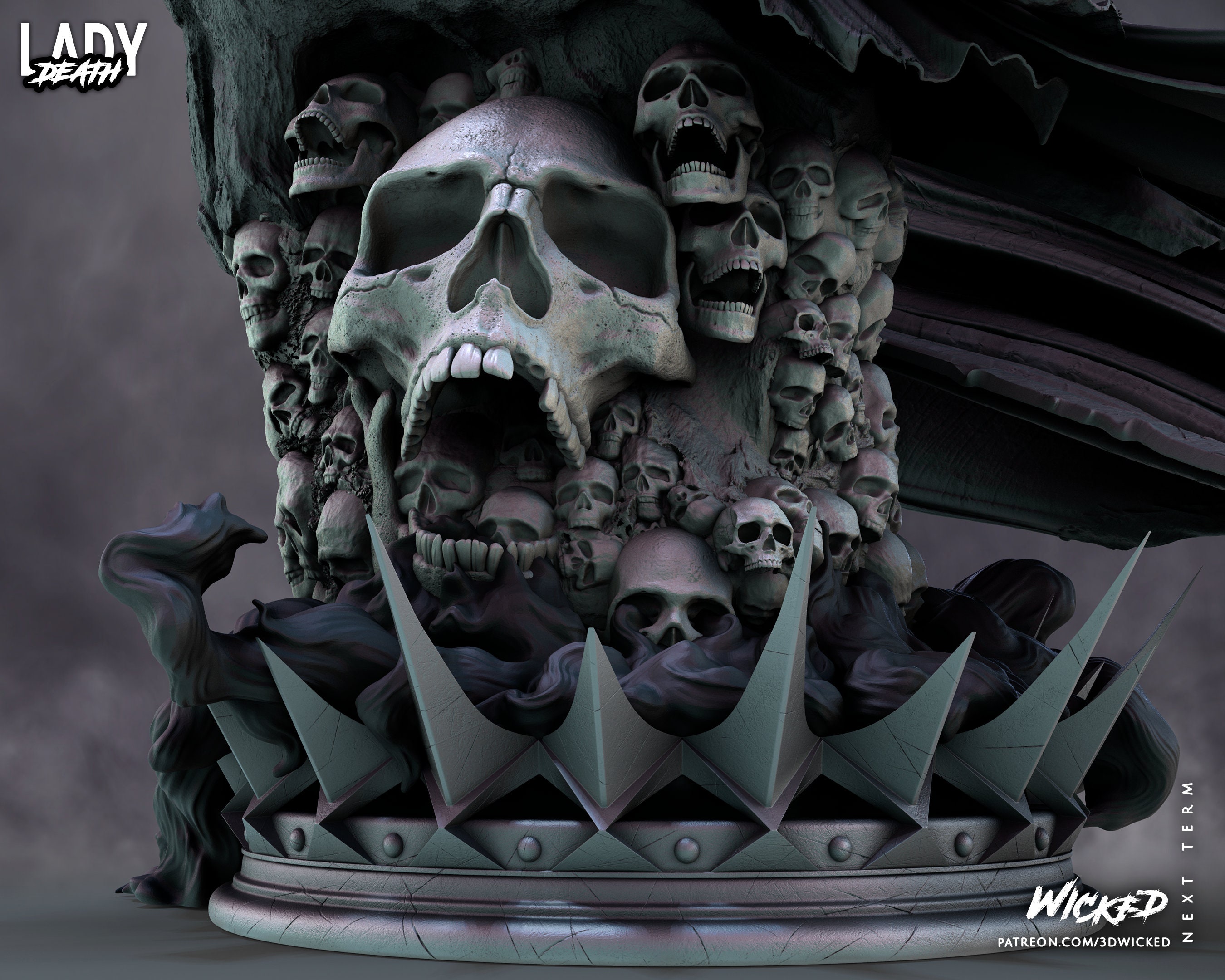 Lady Death Marvel Statue, Marvel Lady Death Figure, 3d Printed and ...