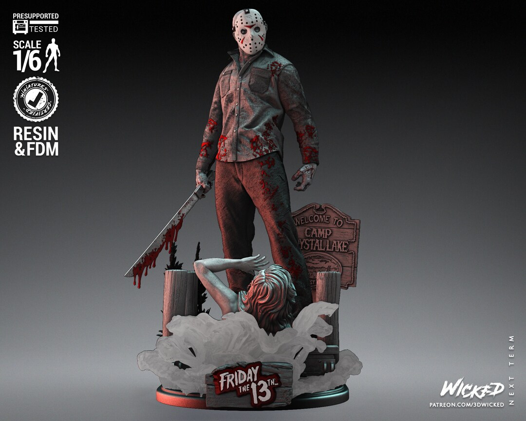 3d Printed Jason Statue - Etsy