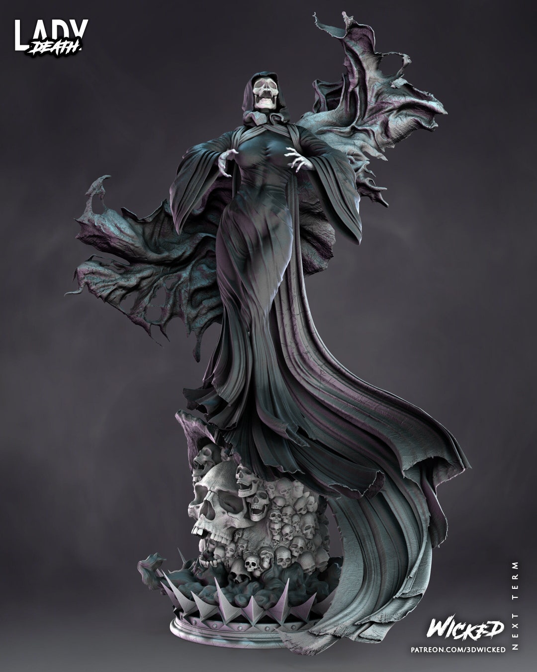 Lady Death Marvel Statue, Marvel Lady Death Figure, 3d Printed and ...