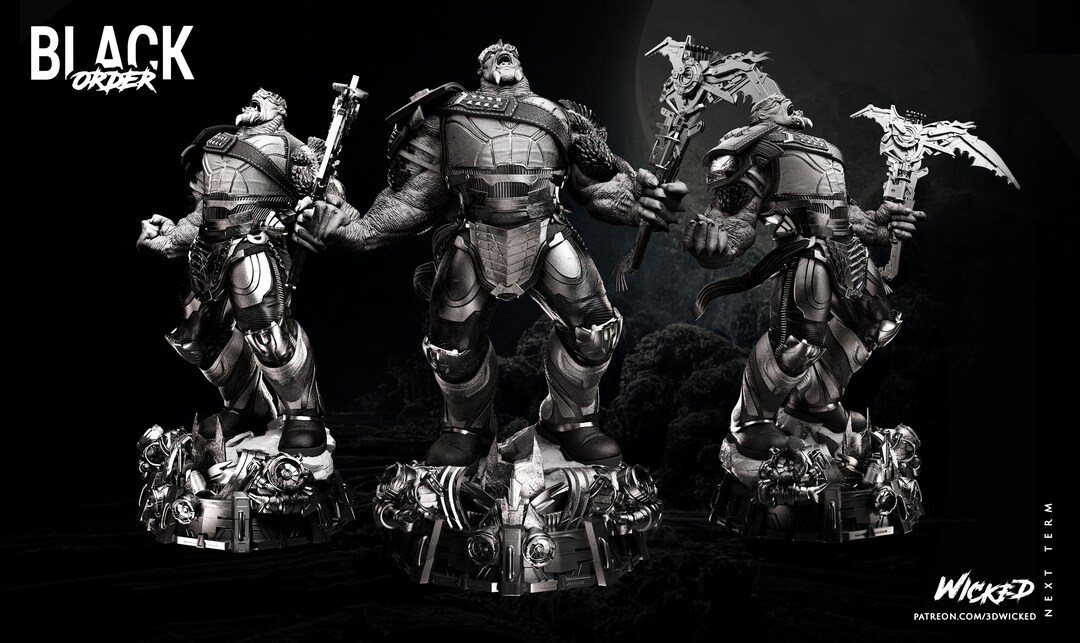 Marvel Cull Dark Order Figure, 3d Printed Avengers Dark Order Statue ...