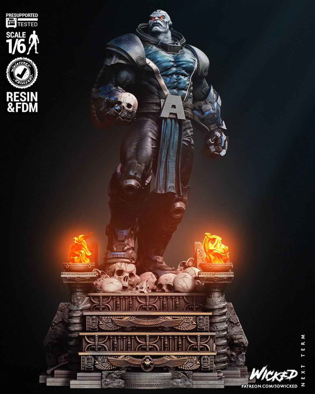 3d Printed Apocalypse X Men Statue - Etsy