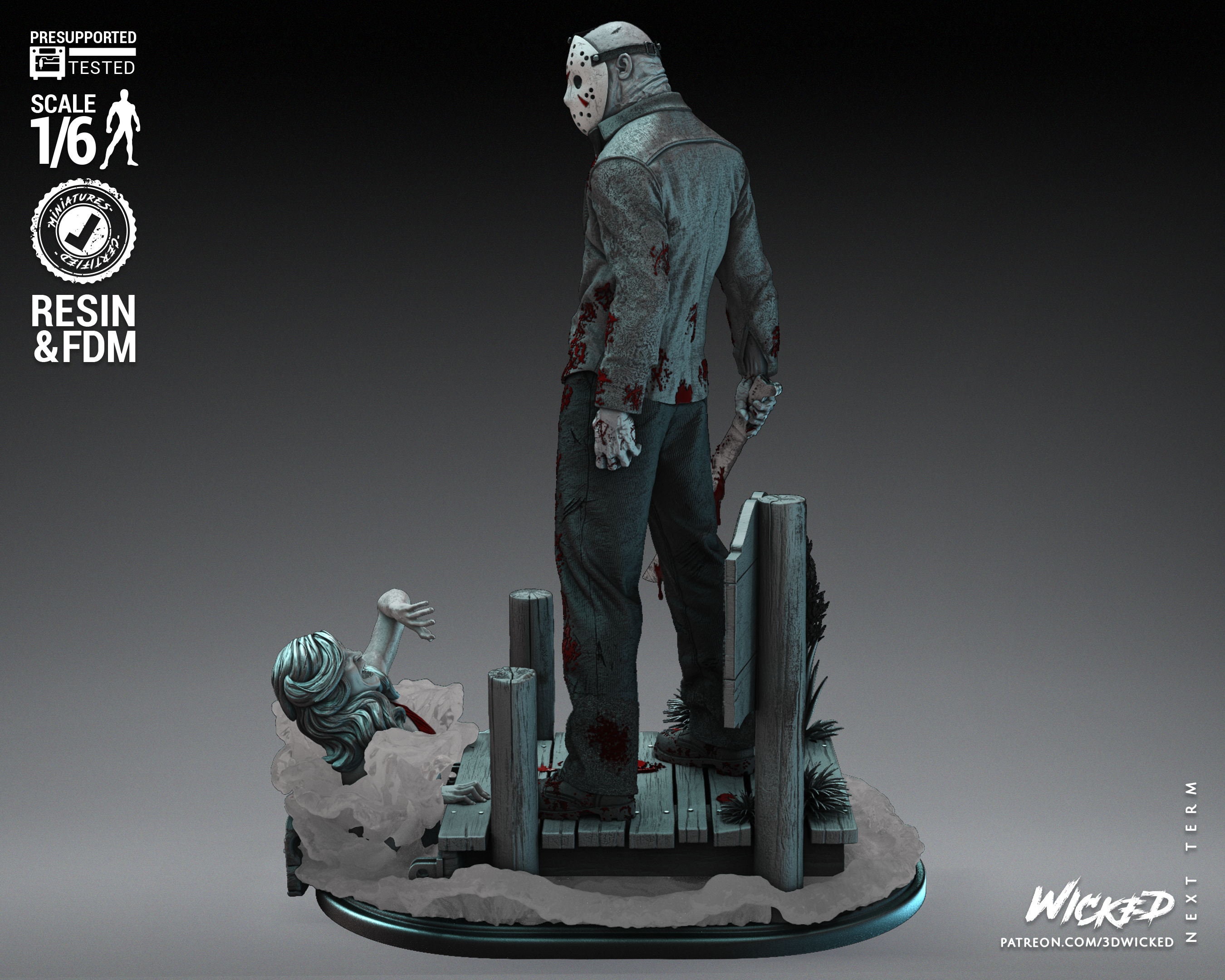 3d Printed Jason Statue - Etsy