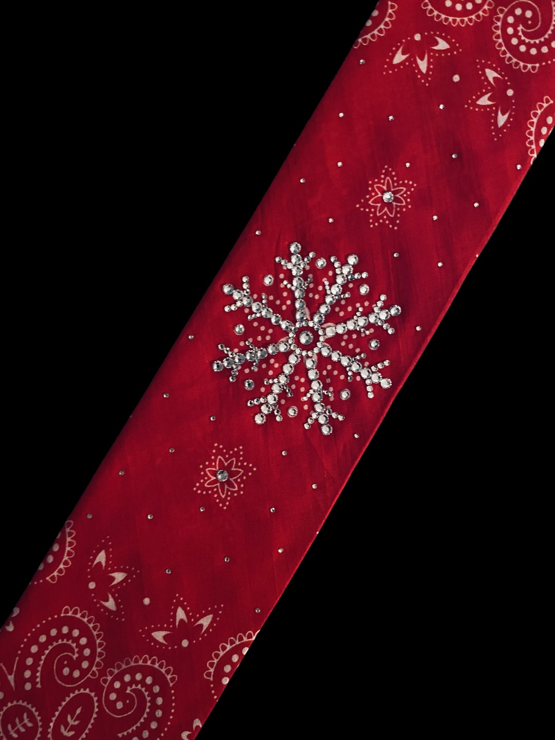 Bling Bedazzled Christmas Bandana Headband. Sexy Holiday Biker Chick ...