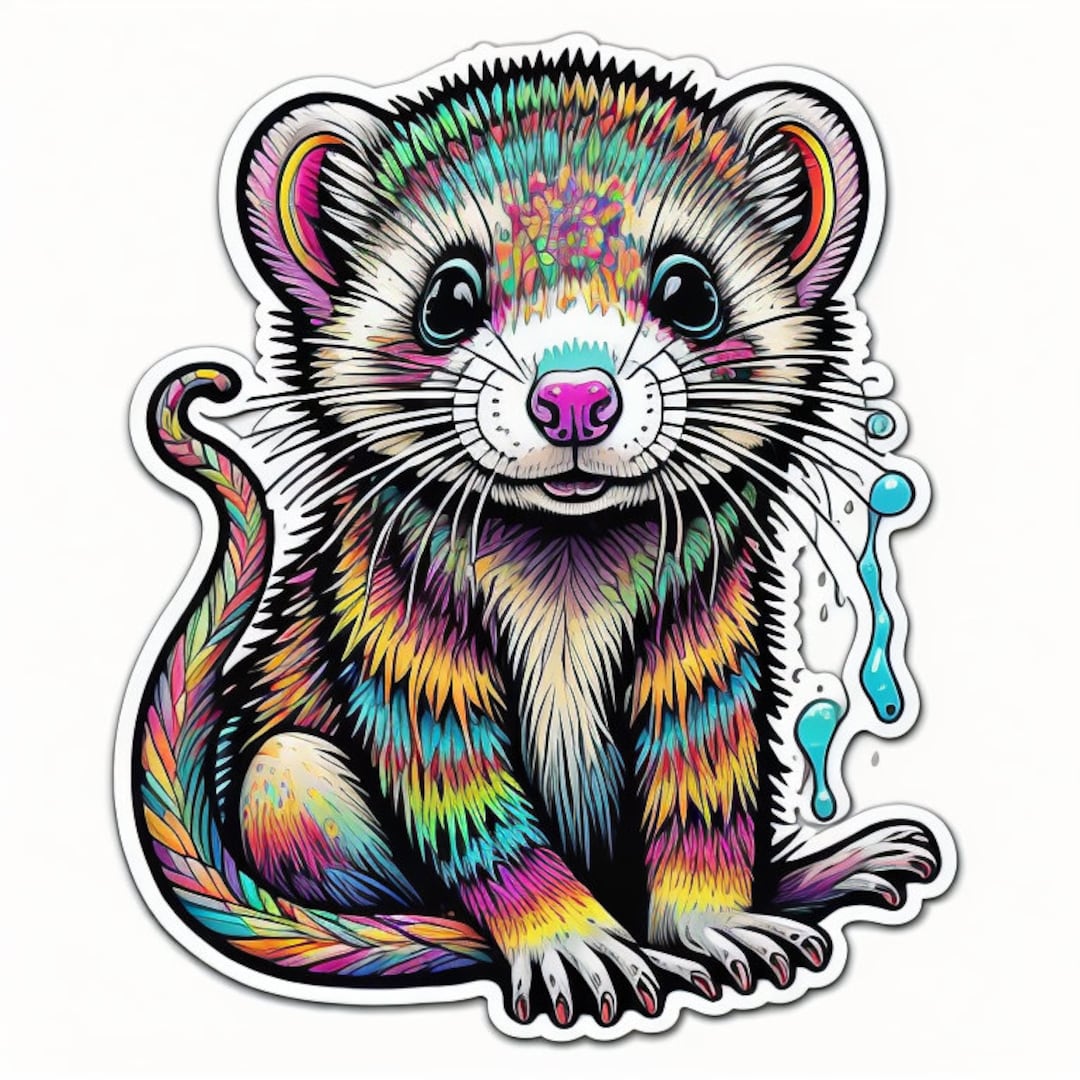 Premium Ferret Sticker, Ferret Sticker, Ferret Lover Sticker ...
