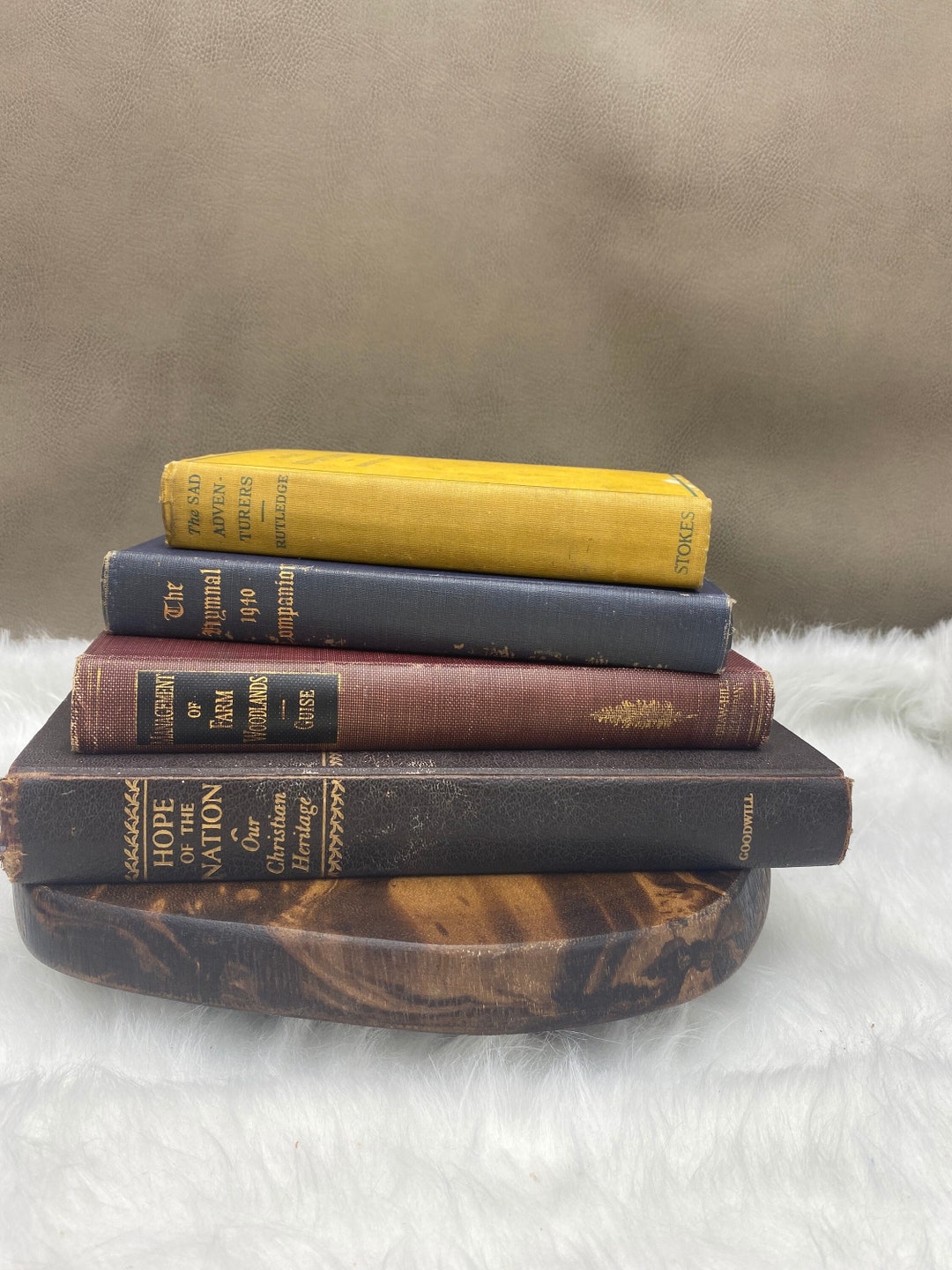 Colorful Mantle Book Stack, Vintage Books for Bookshelf Decoration - Etsy