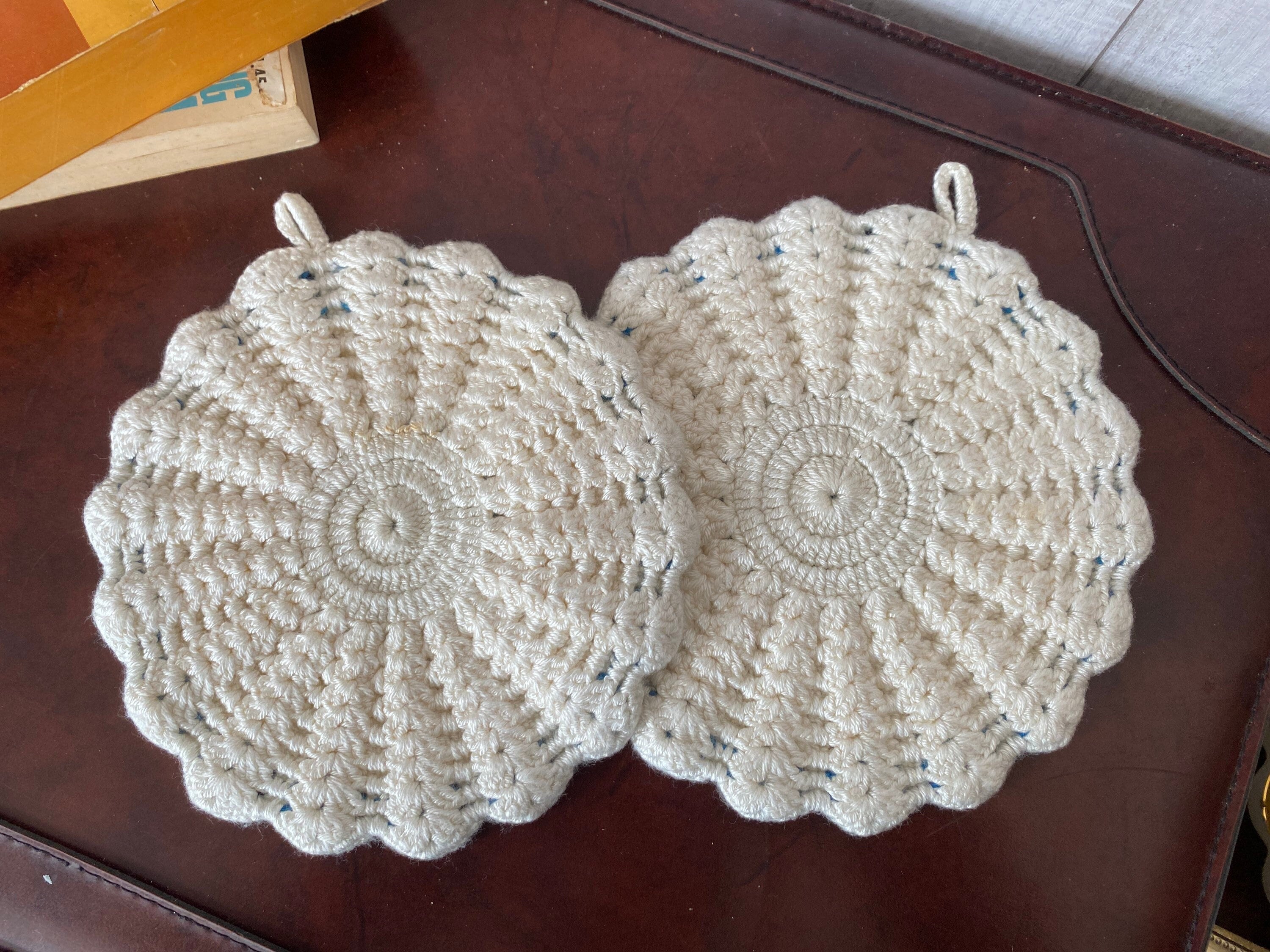 Vintage Blue and White Handmade Trivets - Etsy