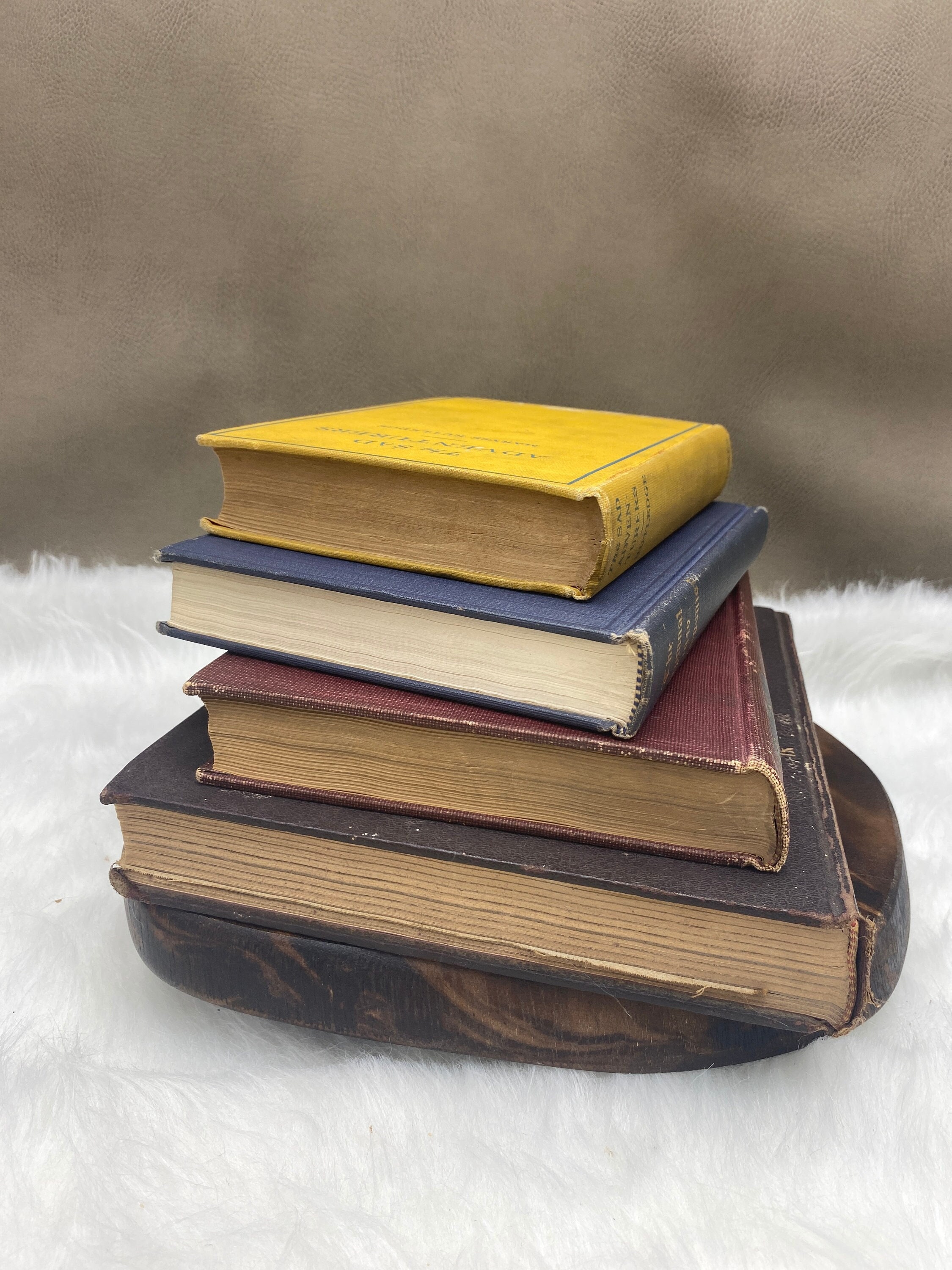 Colorful Mantle Book Stack, Vintage Books for Bookshelf Decoration - Etsy