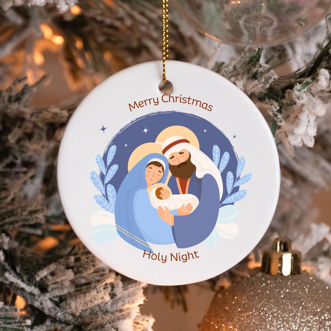 Religious Ornament, Holy Family Christmas Decoration, Religious Holiday ...