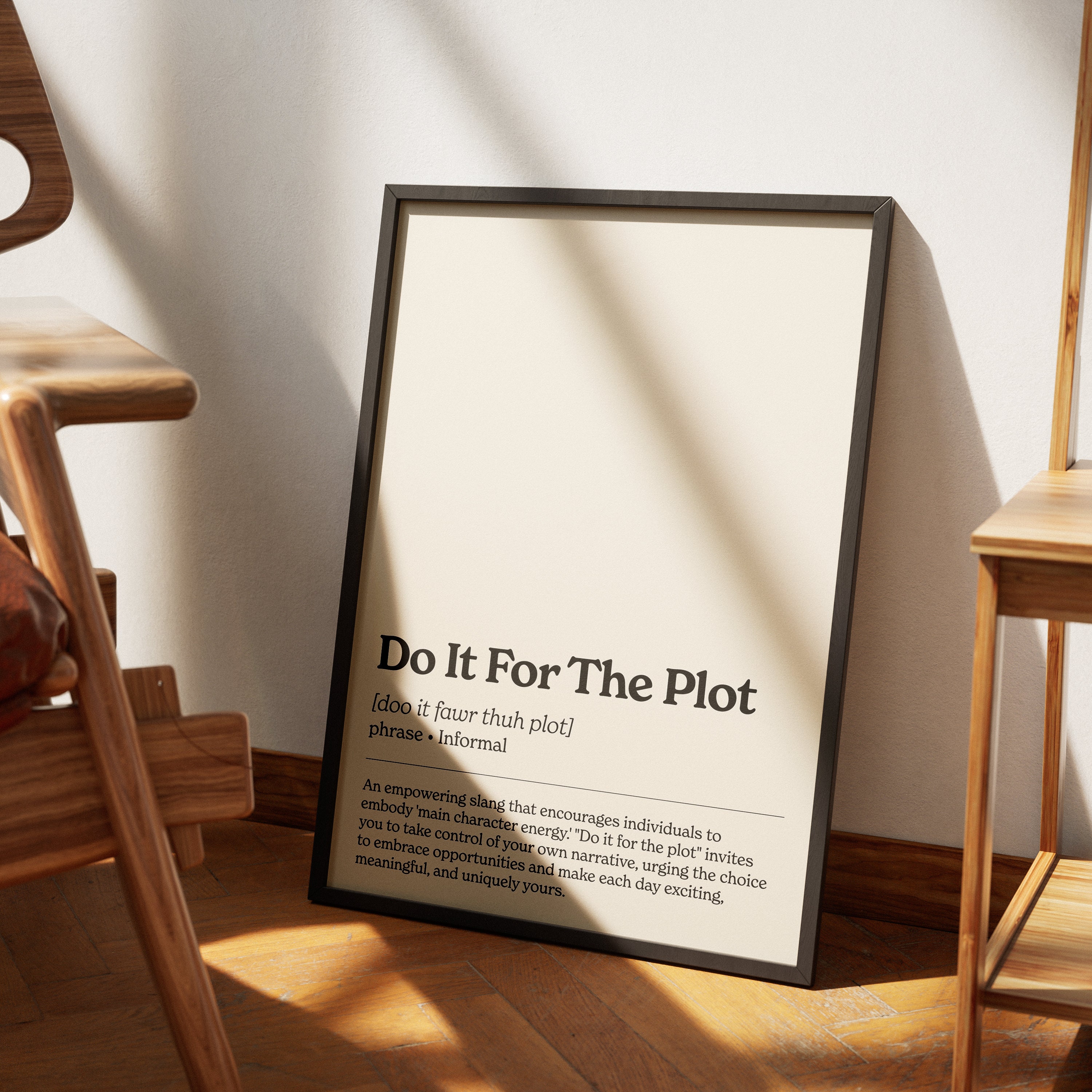 Do It for the Plot Definition Wall Art, Retro Print, Digital Download ...